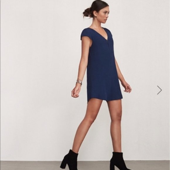 Reformation | Dresses | Reformation Elton Crepe Mini Dress In Peacock ...